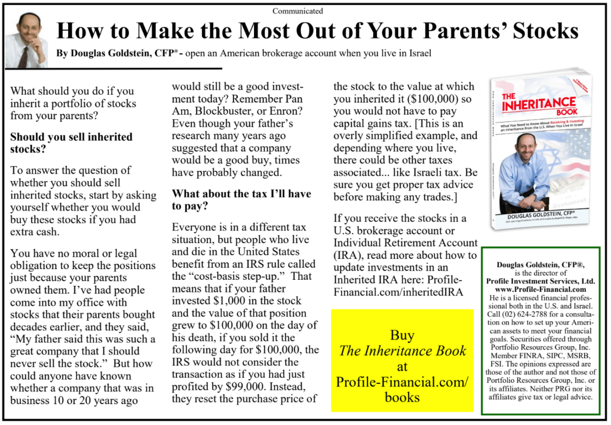How to Make the Most Out of Your Parents’ Stocks - Profile Financial